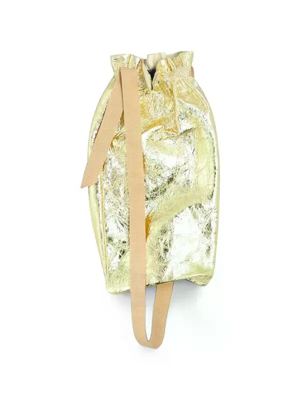 ODISSI Milly Metallic-effect Leather Ballet Flats