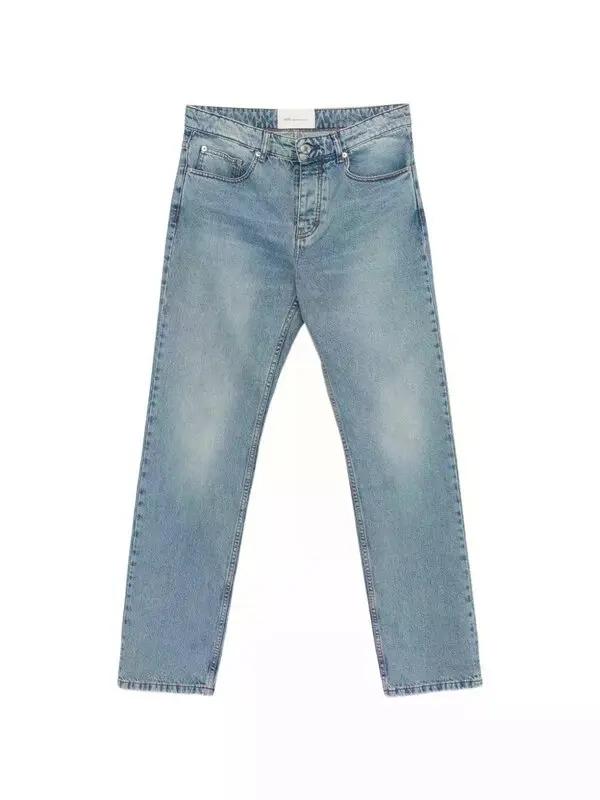 AMI Paris Faded Straight-leg Jeans