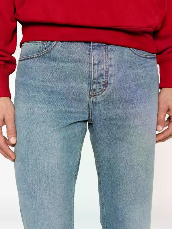 AMI Paris Faded Straight-leg Jeans