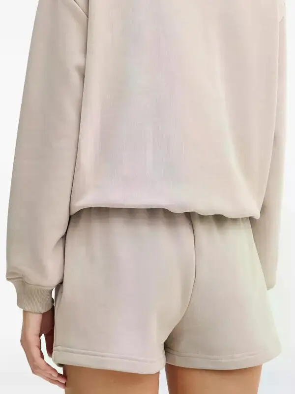 LA MANIA Mica Embroidered-logo Drawstring-waist Shorts - Neutrals