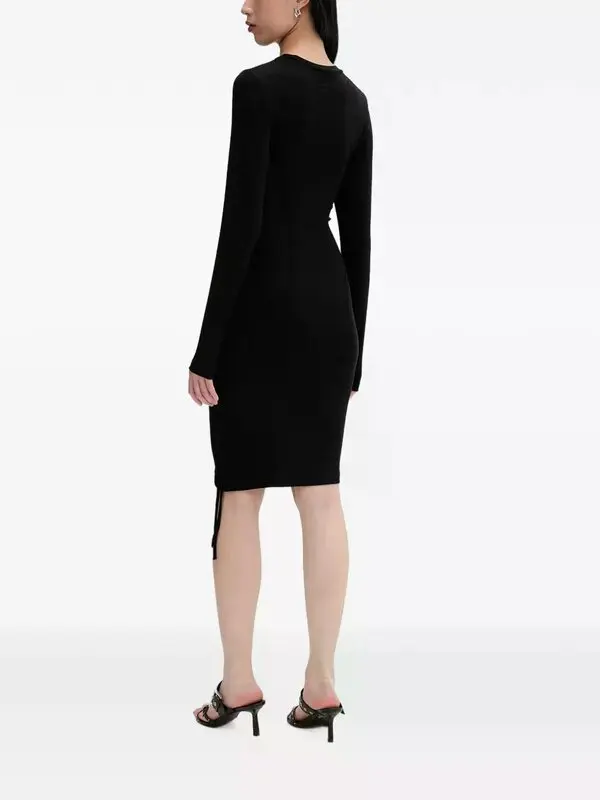 LA MANIA Faith Ribbed-knit Mini Dress