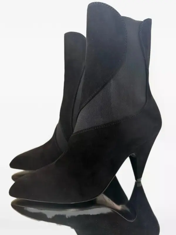 SERGIO ROSSI Tensile Panelled Suede Ankle Boots