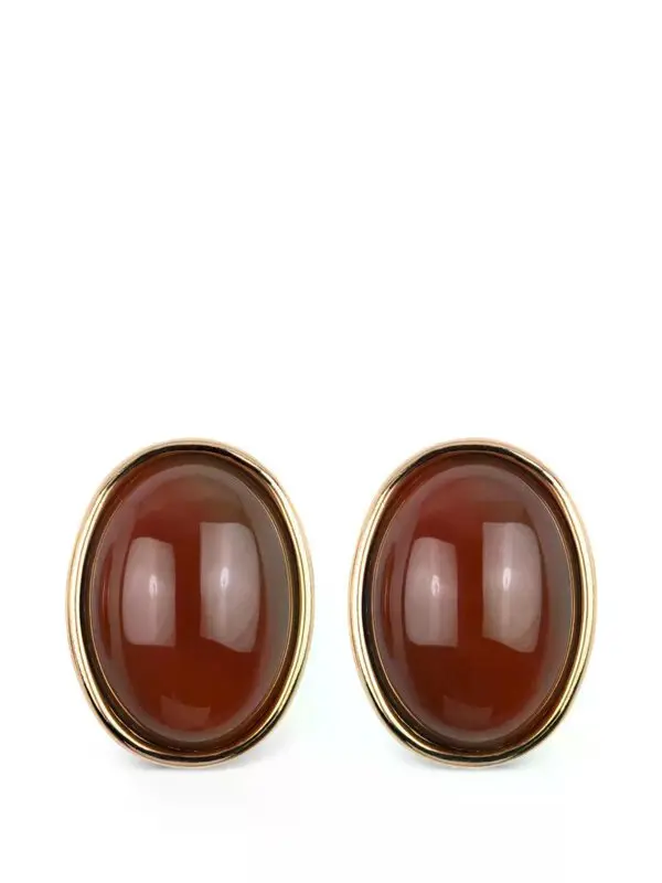 JENNIFER BEHR Elaine Oval Earrings - Red