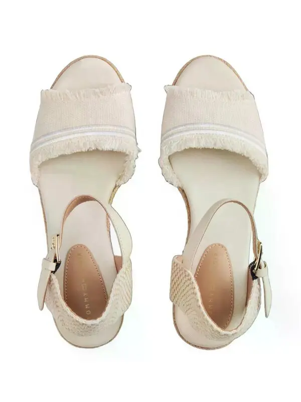 Tommy Hilfiger Frayed-trim Wedge Espadrilles