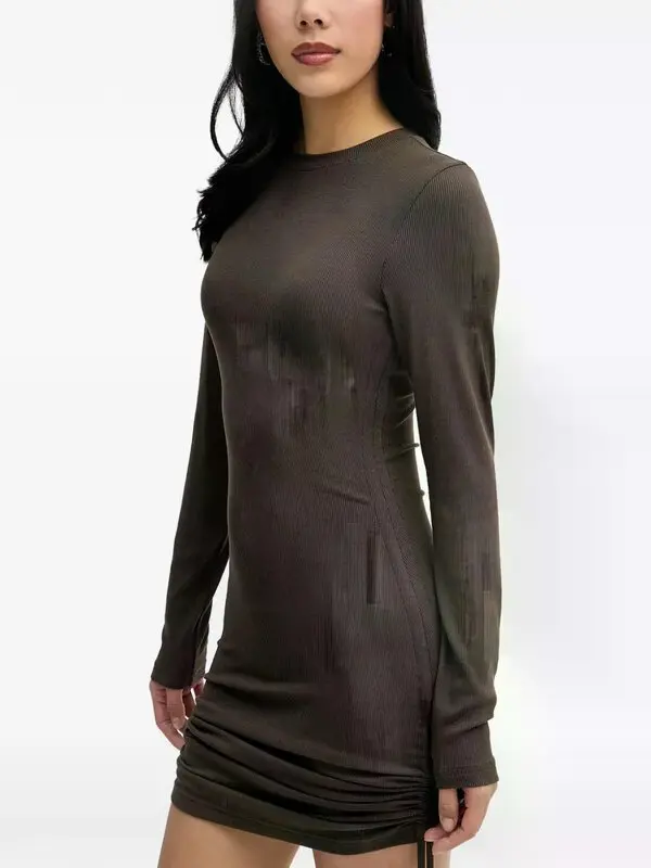 LA MANIA Faith Ribbed-knit Mini Dress