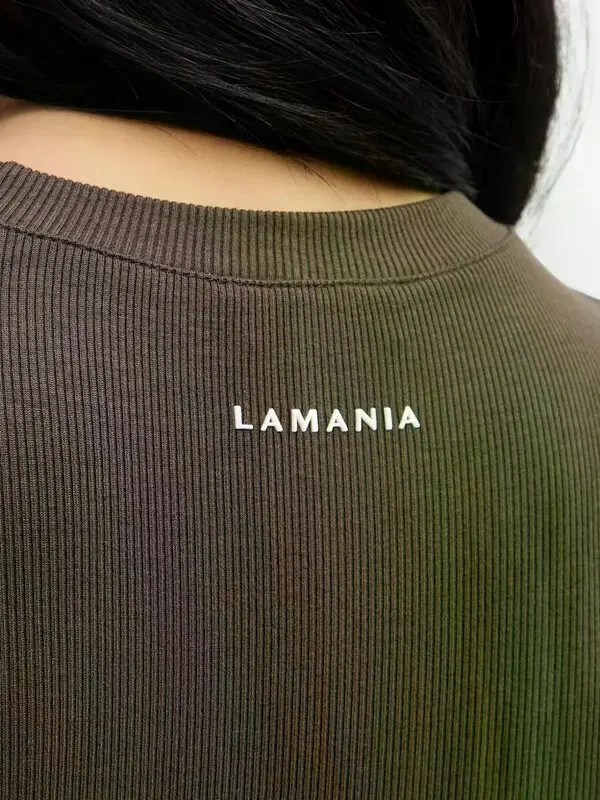 LA MANIA Faith Ribbed-knit Mini Dress