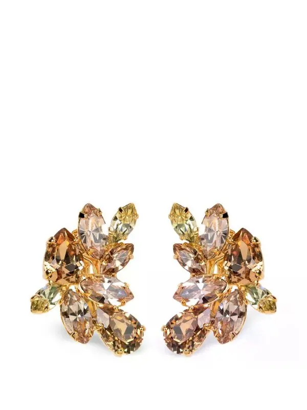JENNIFER BEHR Octavia Crystal-embellished Earrings - Gold