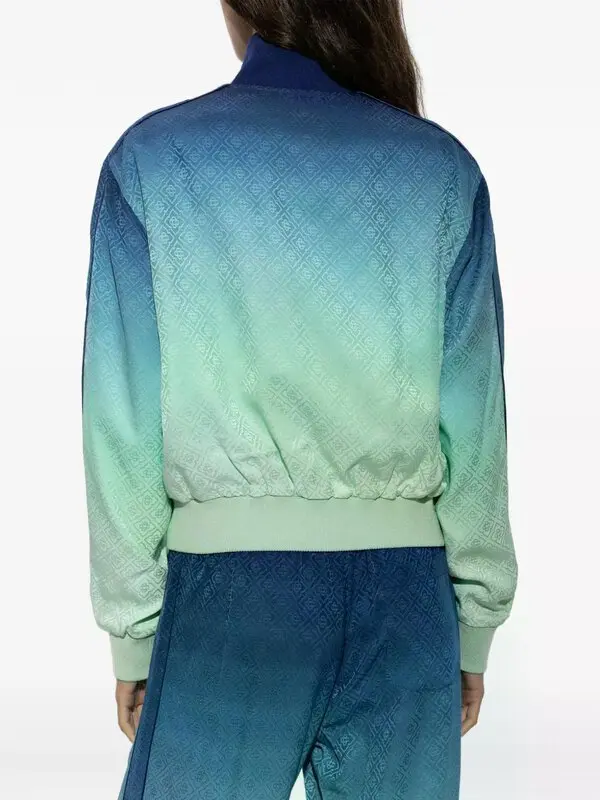 Casablanca Monogram-jacquard Zip-up Sweatshirt