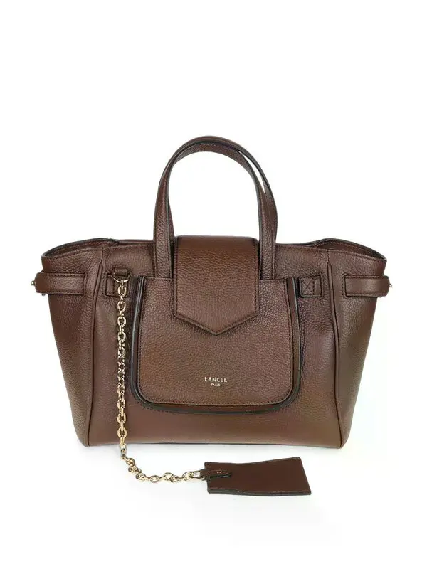 LANCEL S Thea Grained-leather Tote Bag - Brown