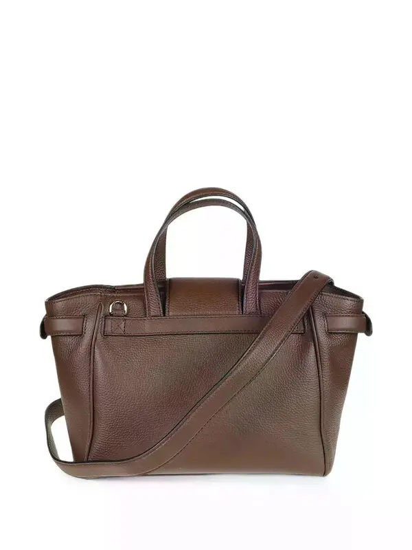 LANCEL S Thea Grained-leather Tote Bag - Brown