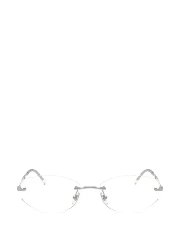 Ray-ban Rimless Geometric-frame Glasses - Silver