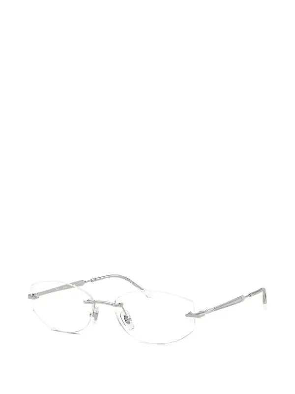 Ray-ban Rimless Geometric-frame Glasses - Silver