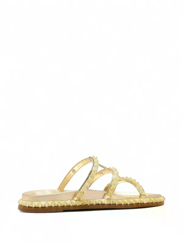 Schutz Raffie Up Studded Leather Sandals