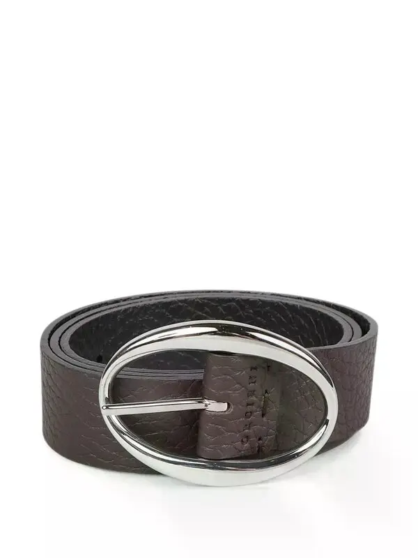 Orciani Grained-leather Buckle Belt