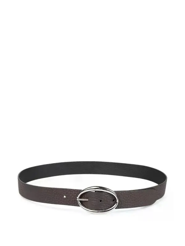 Orciani Grained-leather Buckle Belt