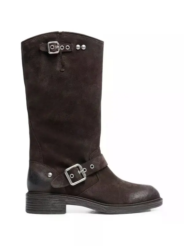 Ash Freesia Buckle-detail Biker Boots