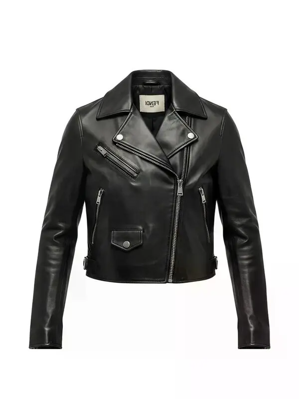 Fendi Soft Nappa Leather Biker Jacket