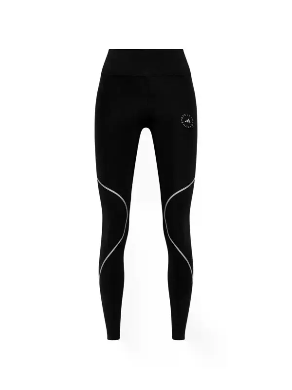 Adidas By Stella McCartney Logo-print Panelled Leggings - Black