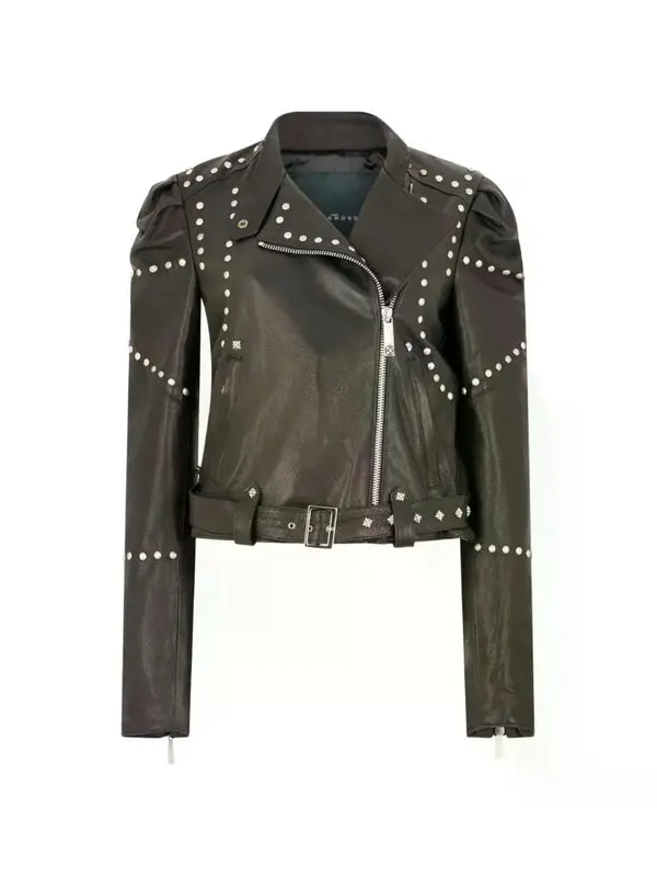 John Richmond Stud-embellished Leather Jacket