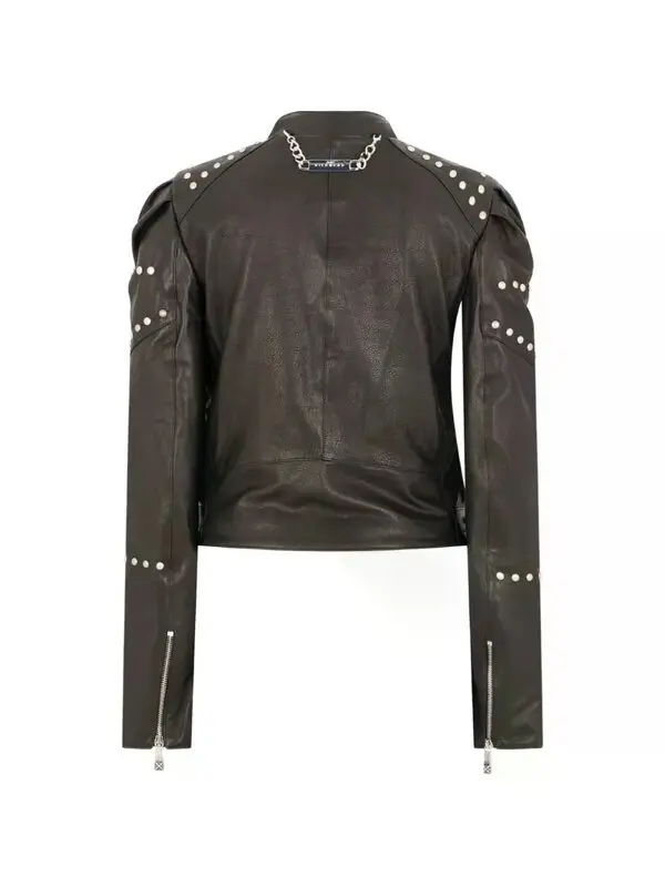 John Richmond Stud-embellished Leather Jacket