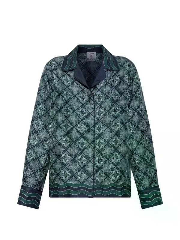 Casablanca Monogram-print Silk Shirt