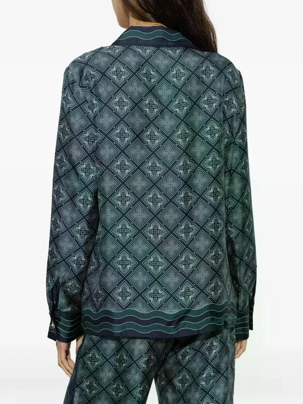 Casablanca Monogram-print Silk Shirt