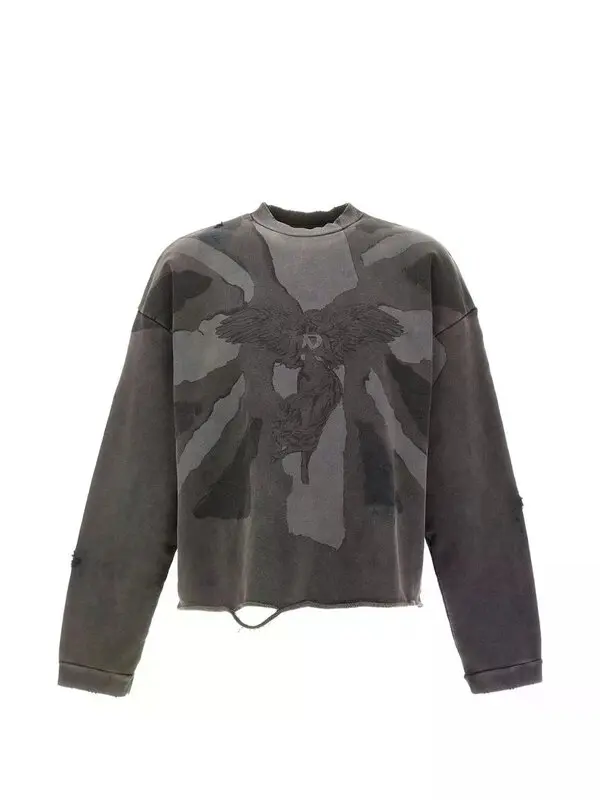 REPRESENT Flag Distressed Sweatshirt