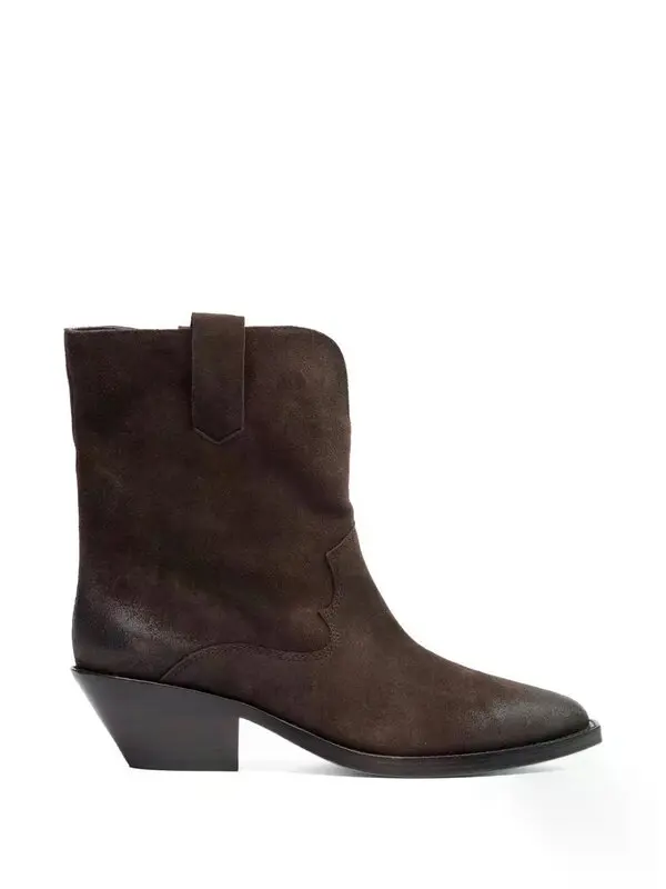 Ash Donovan Leather Cowboy Boots - Brown