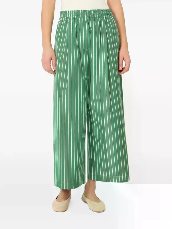 Max Mara Cresta Vertical-stripe Trousers - Green
