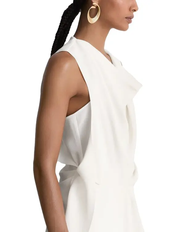 REISS Dorota Draped Dipped Hem Dress