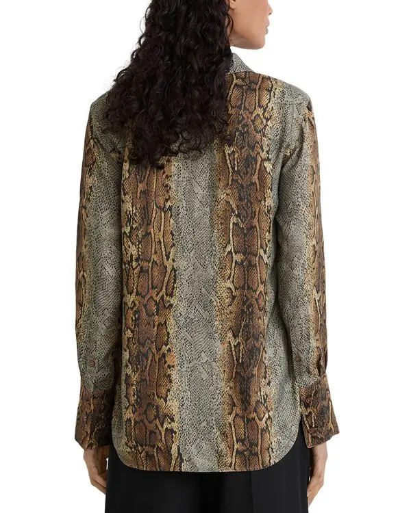 REISS Lyla Snakeskin Print Shirt