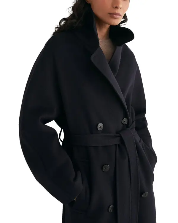 REISS Marina Wool Blend Double Breasted Coat
