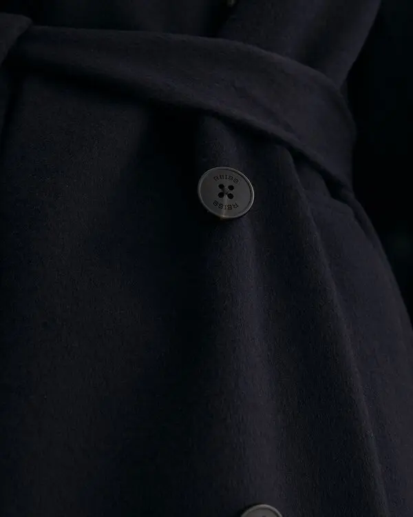 REISS Marina Wool Blend Double Breasted Coat