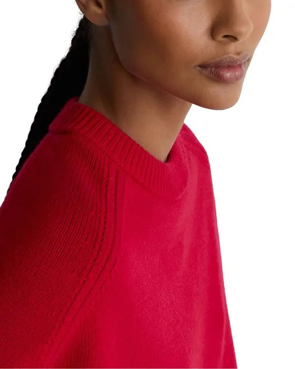 REISS Riley Wool & Cashmere Crewneck Sweater - Red