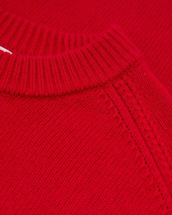 REISS Riley Wool & Cashmere Crewneck Sweater - Red