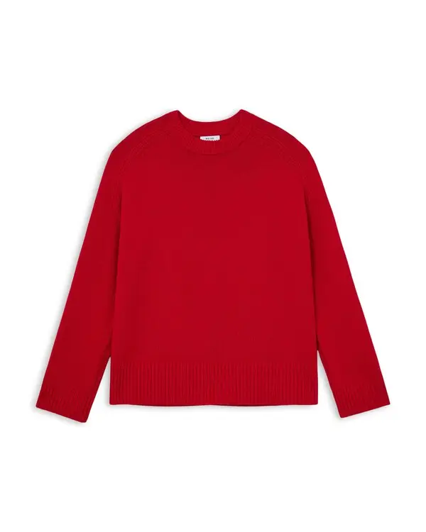 REISS Riley Wool & Cashmere Crewneck Sweater - Red