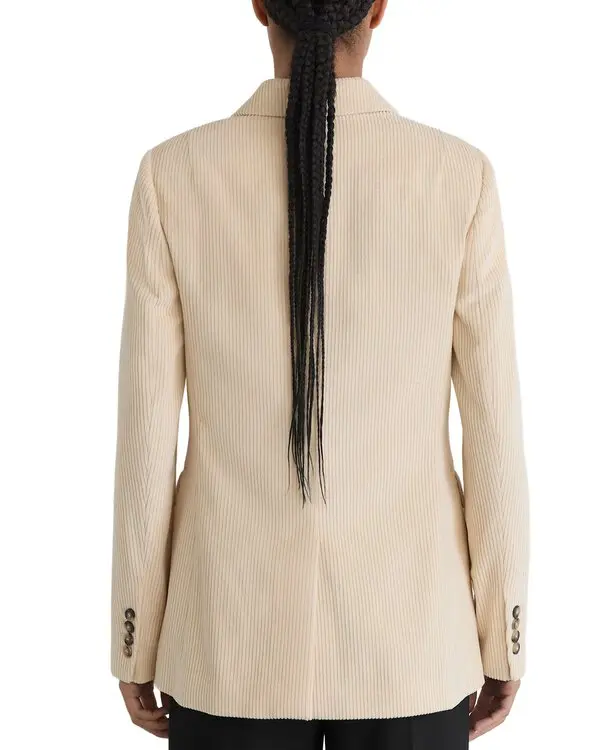 REISS Sadie Cotton Double Breasted Blazer