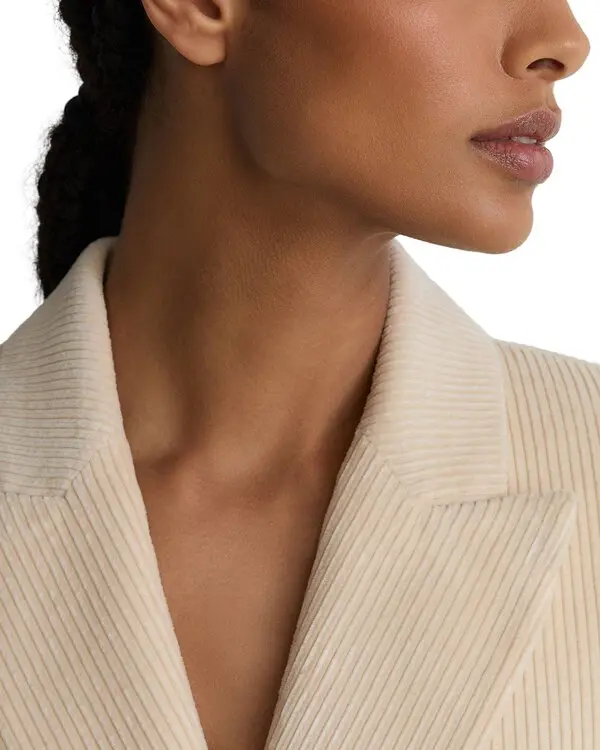 REISS Sadie Cotton Double Breasted Blazer