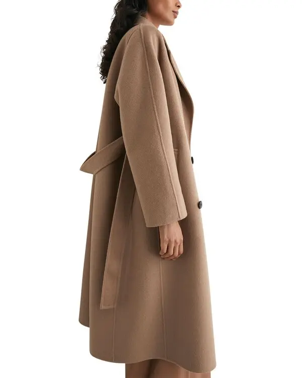 REISS Marina Wool Blend Double Breasted Coat