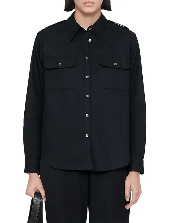 ALLSAINTS Maven Cotton Relaxed Shirt - Black