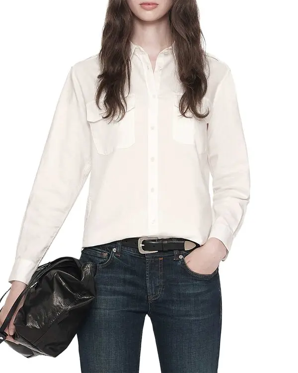 ALLSAINTS Maven Cotton Relaxed Shirt - White