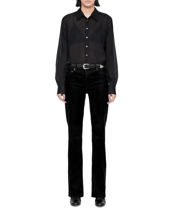 ALLSAINTS Simone Sheer Cotton Blouse
