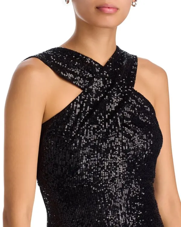 Eliza J Halter Empire Waist Mermaid Dress