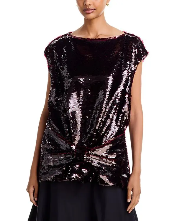 Simone Rocha Sequin Gathered Bow Top