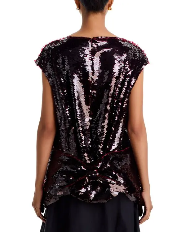 Simone Rocha Sequin Gathered Bow Top