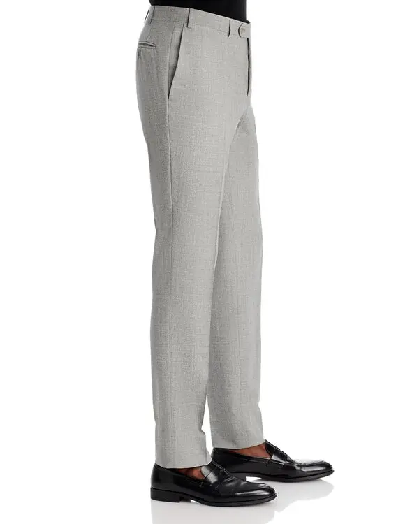Canali Capri Melange Solid Slim Fit Dress Pants