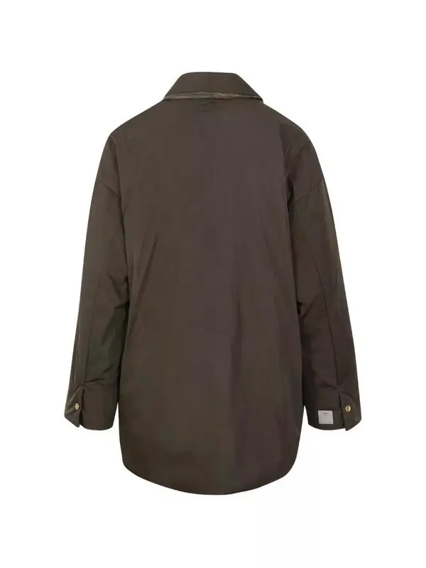 Max Mara Logo-embroidered Button-up Jacket - Brown
