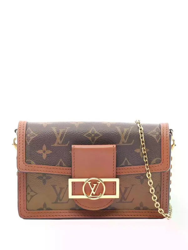 LOUIS VUITTON 2020 Monogram Reverse Dauphine Wallet On Chain Crossbody Bag