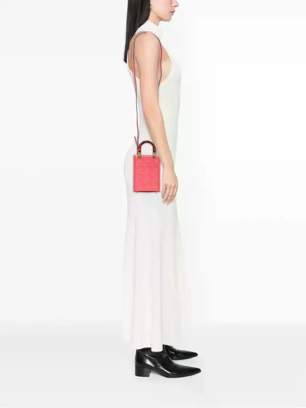 Fendi 2010-2026 Mini Zucca Embossed Leather Sunshine Shopper Tote Satchel