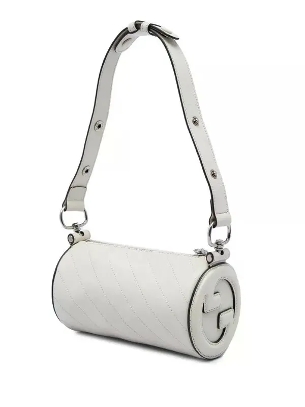 Gucci 2016-2026 Mini Calfskin Blondie Barrel Shoulder Bag - White